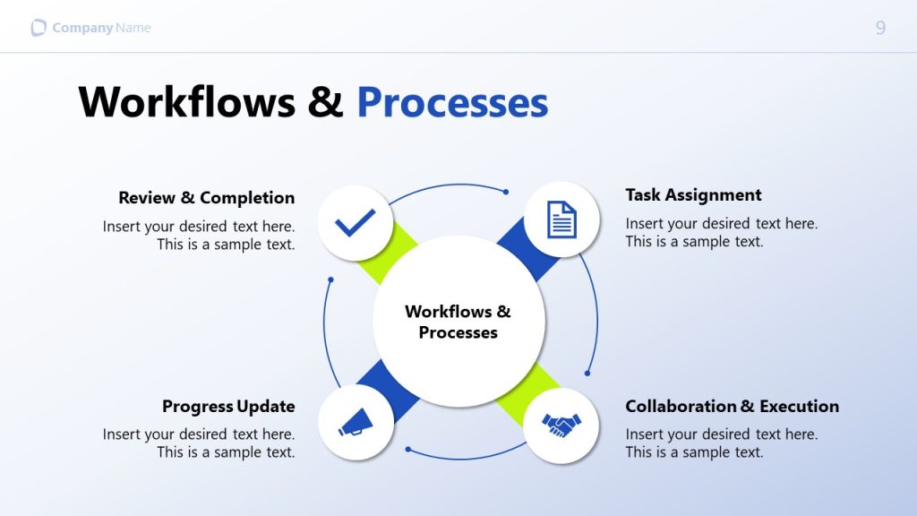 Workflows & Processes Diagram Slide - SlideModel
