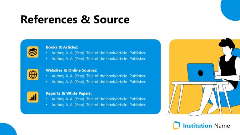 References & Source Slide - Essay Presentation - SlideModel