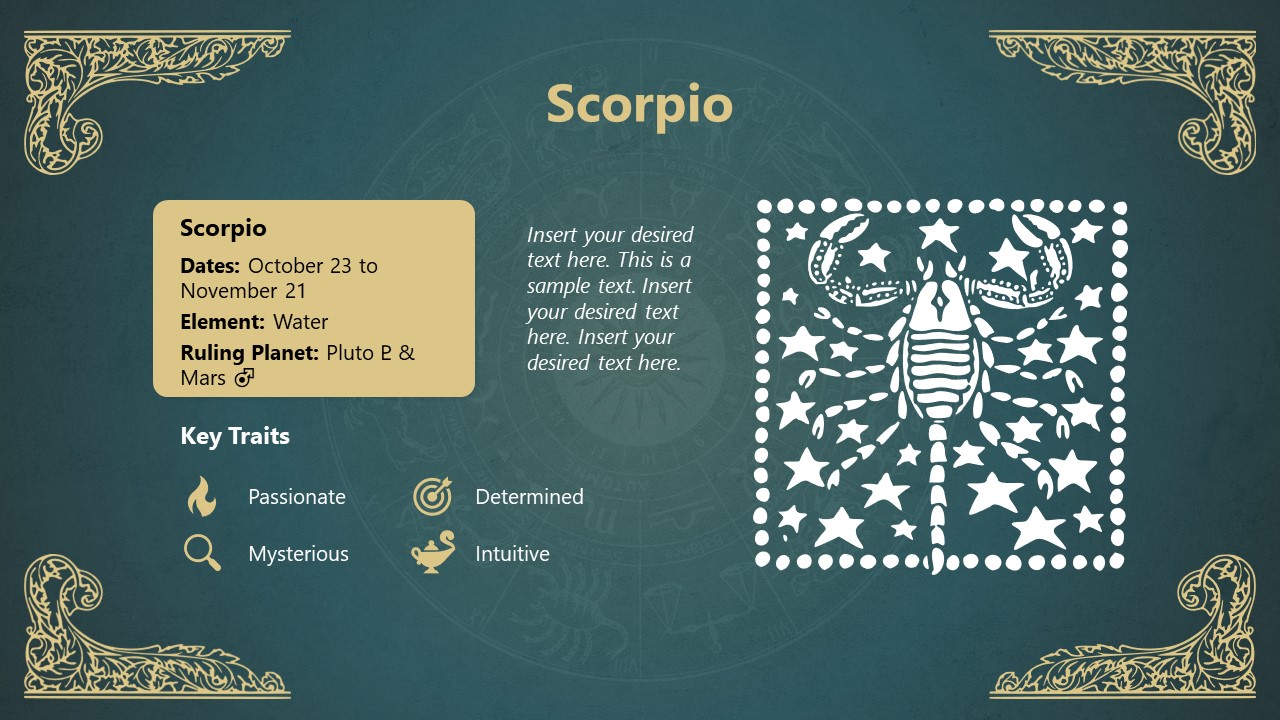 Zodiac Signs PowerPoint Template