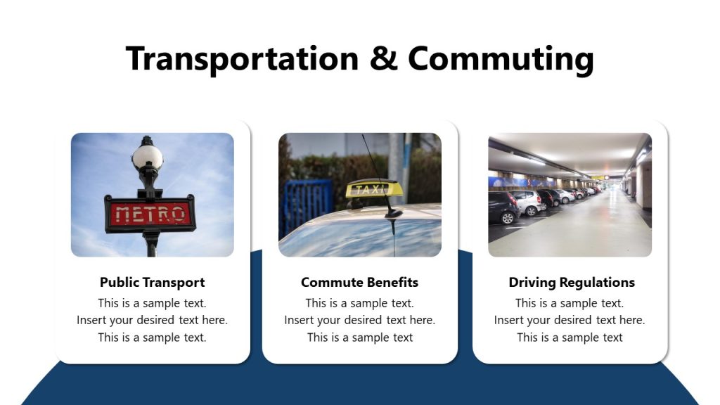 Editable Transporting & Commuting PPT Template Slide - SlideModel