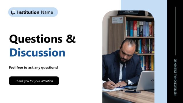 Questions & Discussions Slide - Course Outline Slide Template - SlideModel