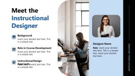 Meet the Instructional Designer - Course Outline Template - SlideModel