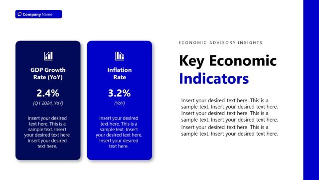 Key Economic Indicators Infographics Slide - SlideModel