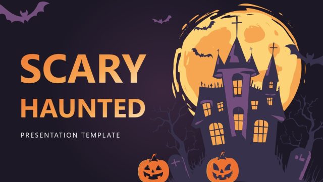 Cover Slide - Scary Haunted PPT Template - SlideModel