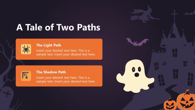 A Tale of Two Paths Slide with Infographics - SlideModel