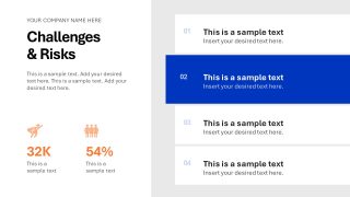 Challenges & Risks Presentation Slide for Business Report - SlideModel
