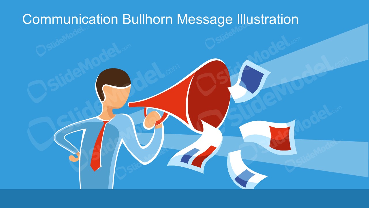 Message Communication Metaphor Illustration Scene - SlideModel