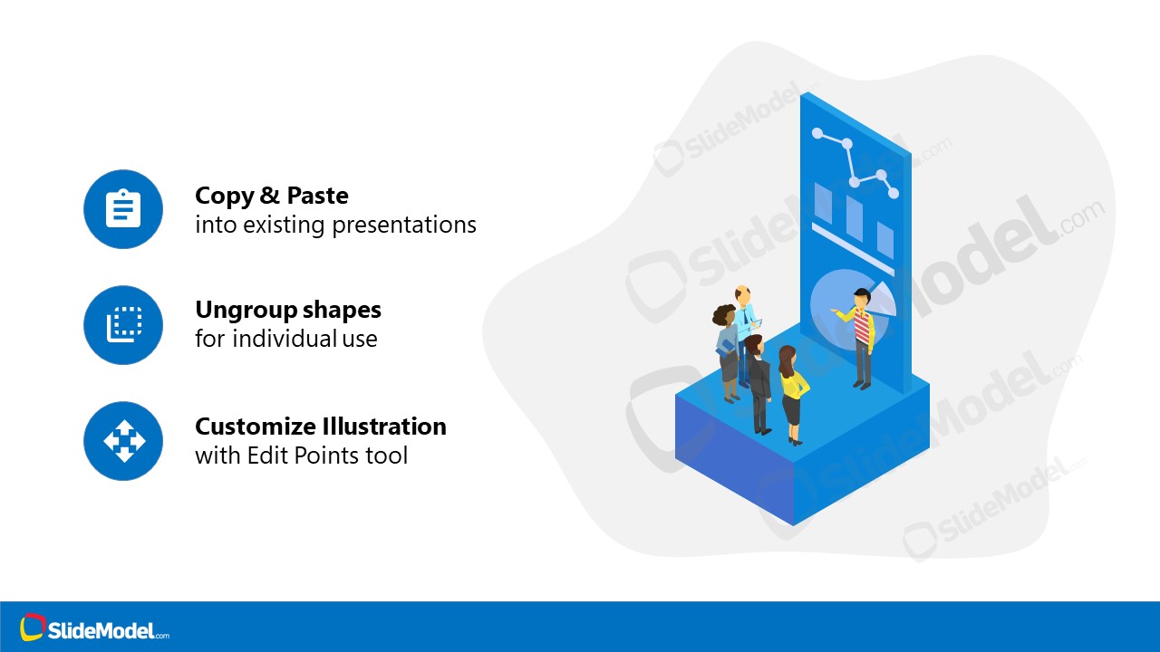 Team Analyzing KPI's Isometric Scene Illustration - SlideModel