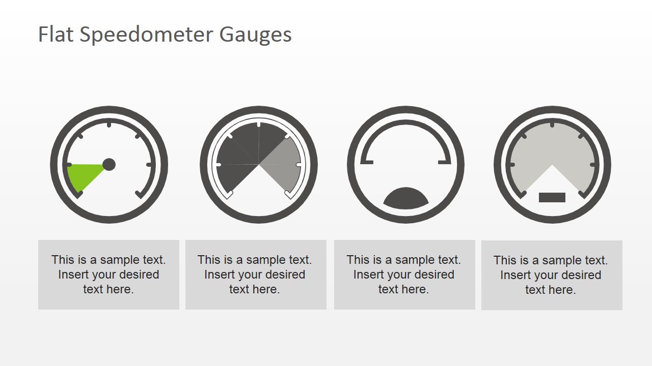 Editable Speedometer Gauge Powerpoint Shapes Gauges