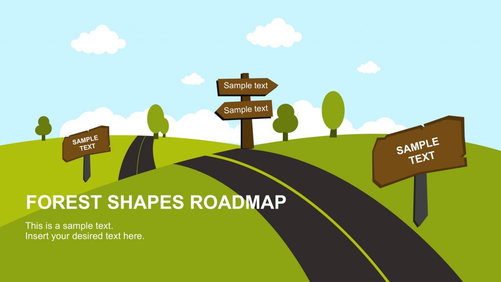 Creative Forest Road Map - SlideModel