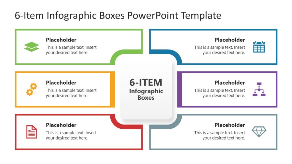 Free 6-Component Infographic Template PPT Slide - SlideModel