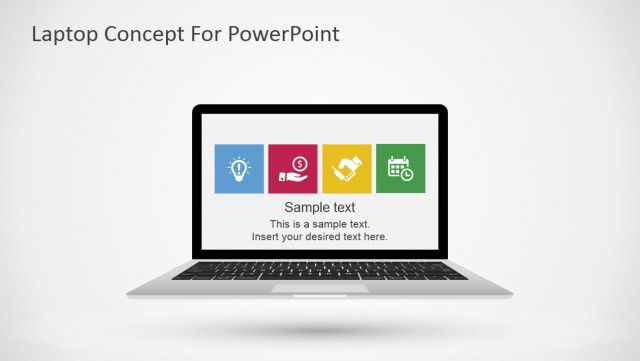 PowerPoint Editable Laptop Diagram - SlideModel