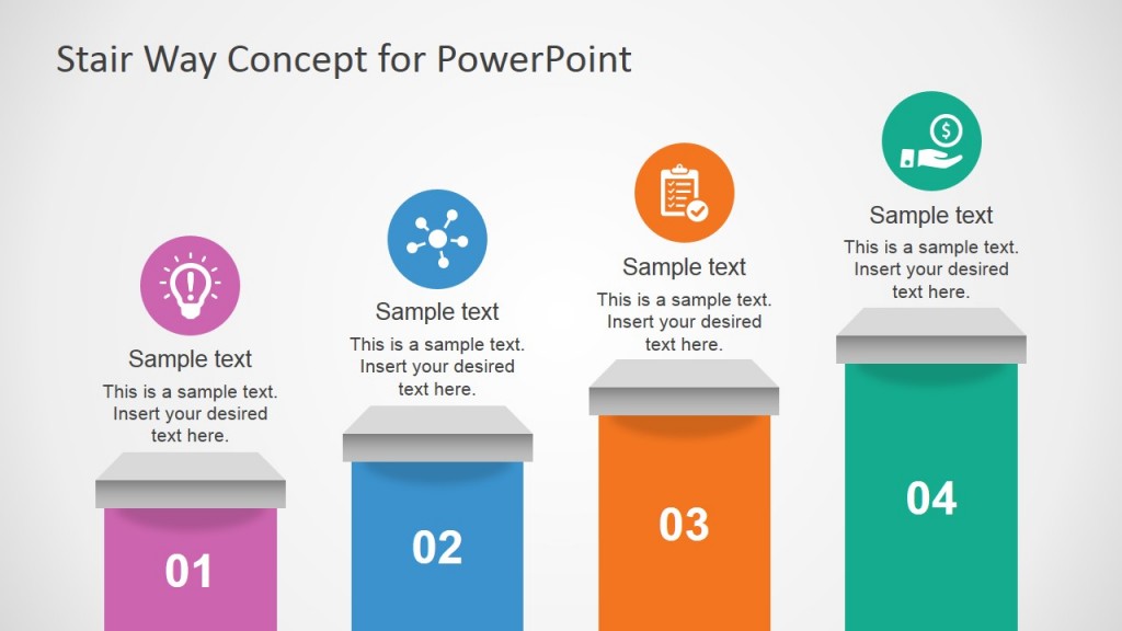 Free Stair Way Concept Diagram PPT - SlideModel