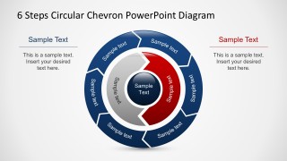 Free 6 Steps Circular Chevron PowerPoint Diagram & Google Slides