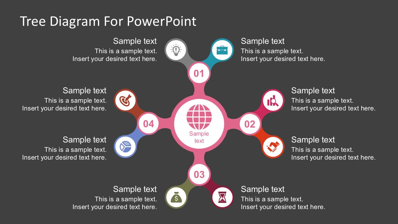 Free Tree Nodes Diagram PowerPoint Template & Google Slides