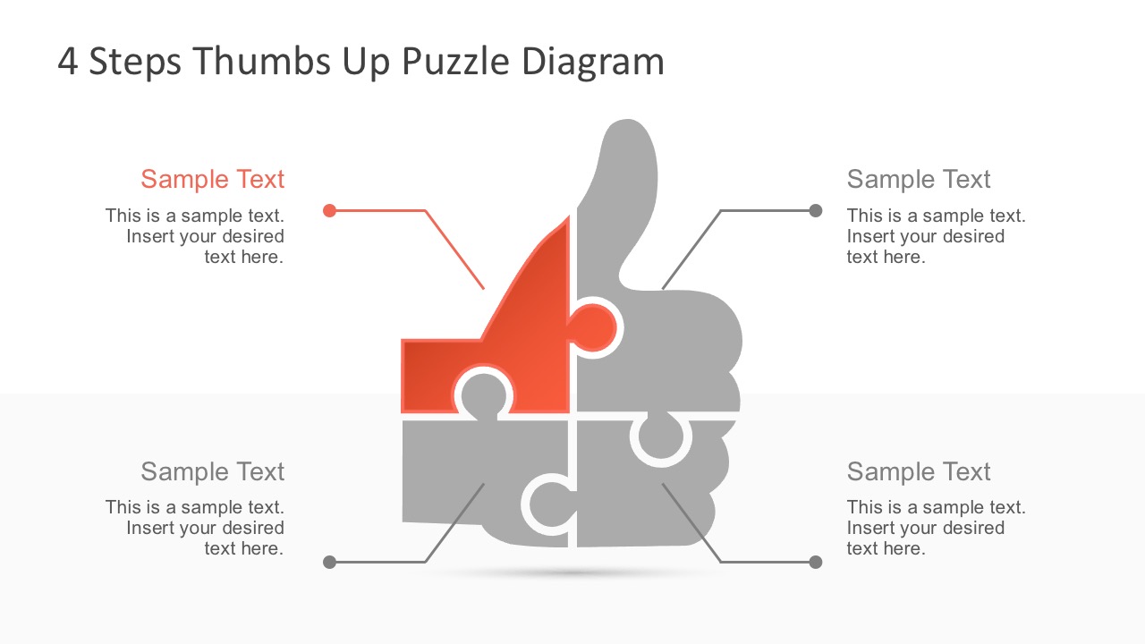 Free Thumbs Up Puzzle PowerPoint Diagram & Google Slides