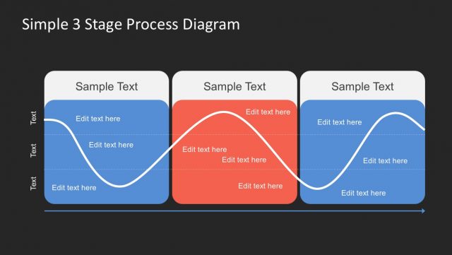 Free Simple Process Diagram with Curve Lines - SlideModel