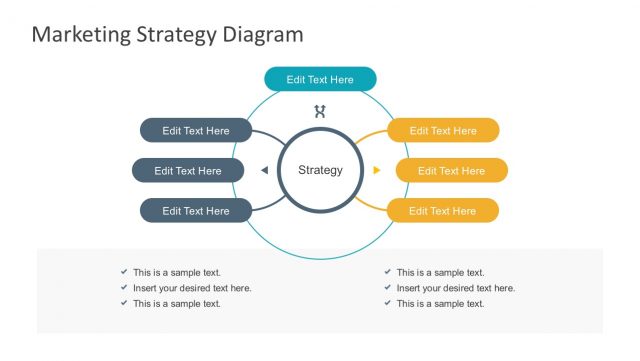 Free Marketing Strategy Diagram with Text Boxes - SlideModel