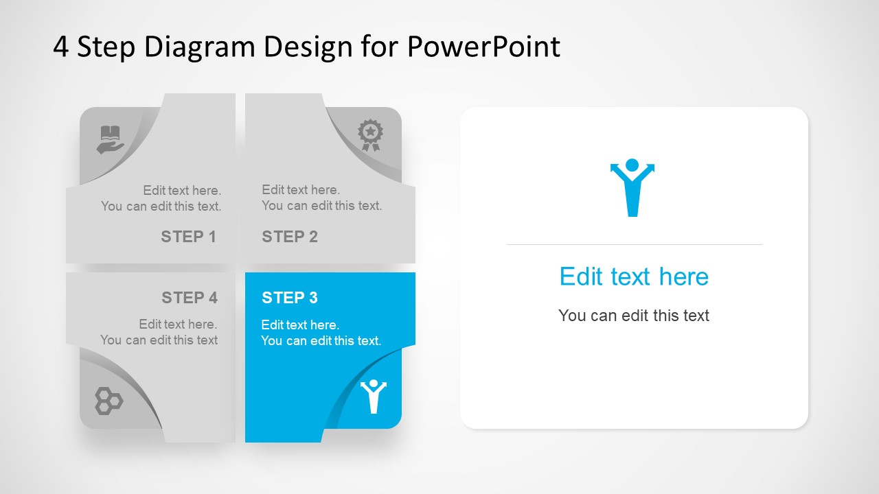 Free 4 Step Diagram Template for PowerPoint & Google Slides