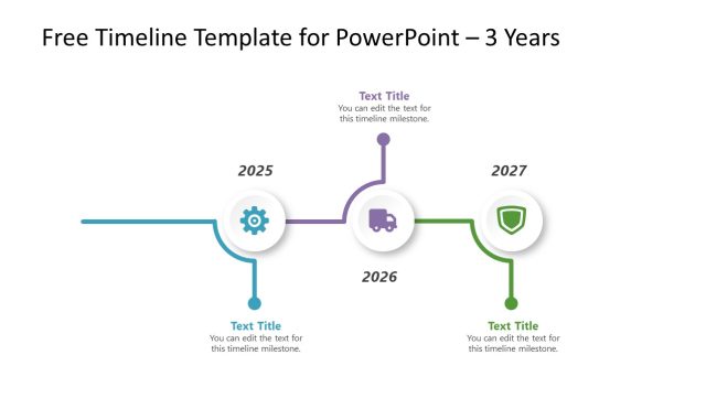Free Template of Timeline Diagram with 3 Years Milestone - SlideModel