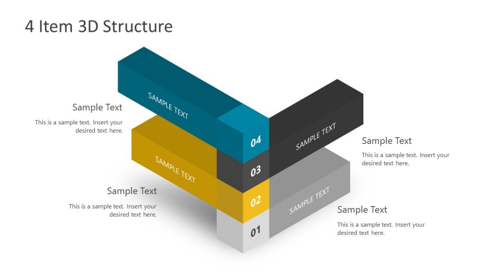 Creative 4 Segment 3D Infographic PPT - SlideModel