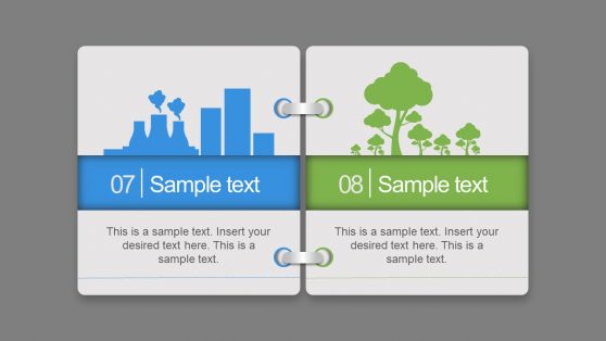 Template of Two Index Cards - SlideModel