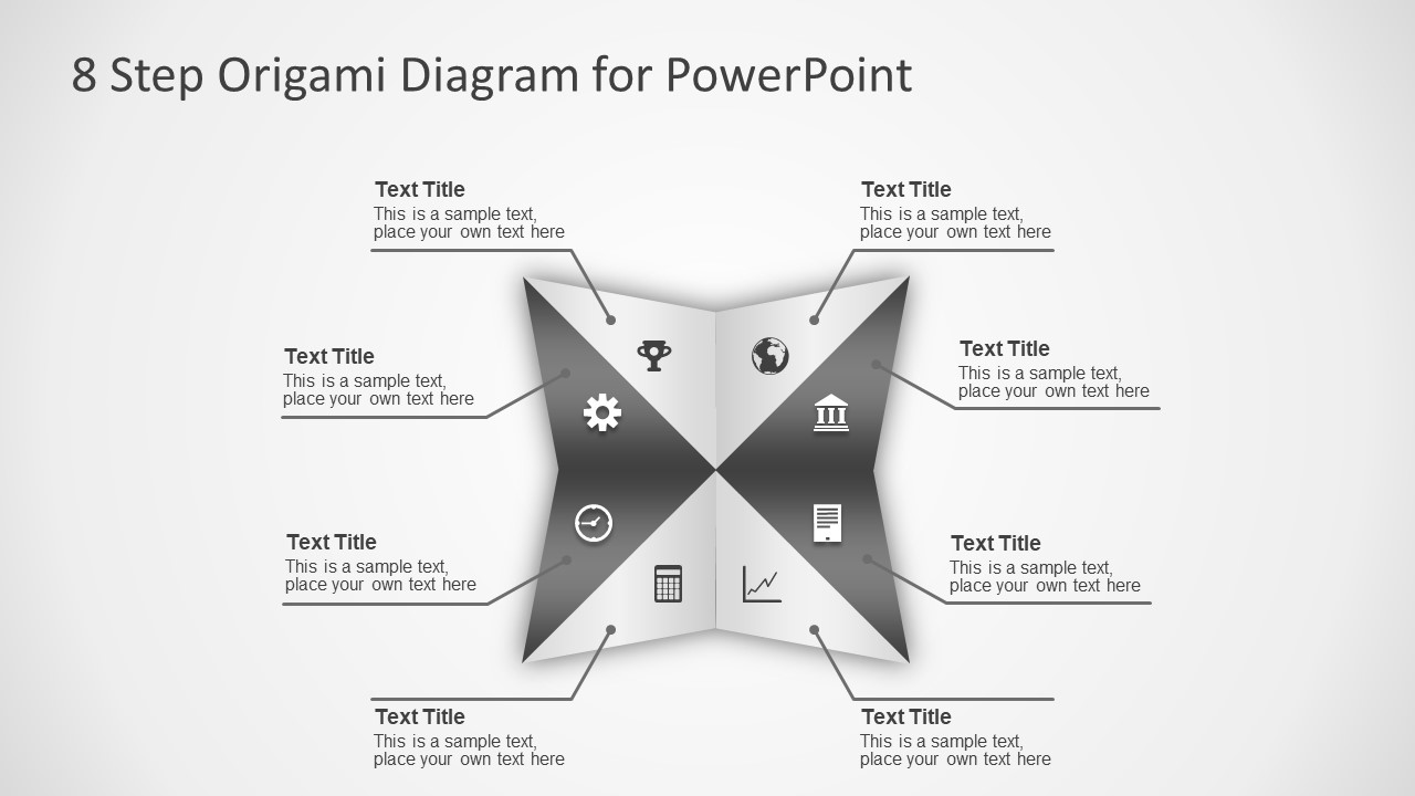 Free 8 Step Origami Diagram for PowerPoint & Google Slides