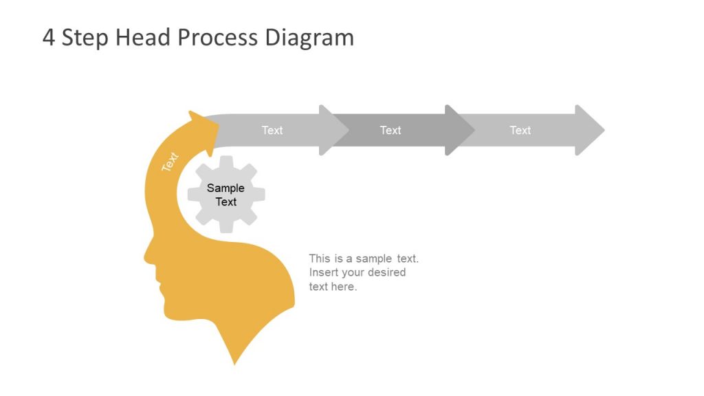 Slide of 4 Step Chevron Segments - SlideModel