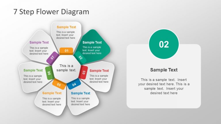 7 Step Diagram of Flower PPT - SlideModel