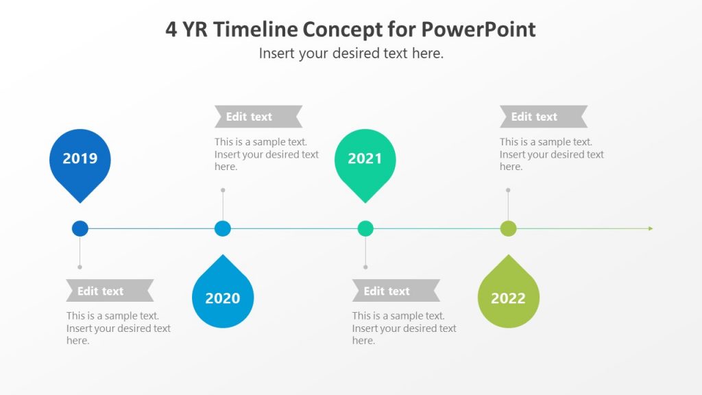 4 Years Timeline PowerPoint Concept - SlideModel