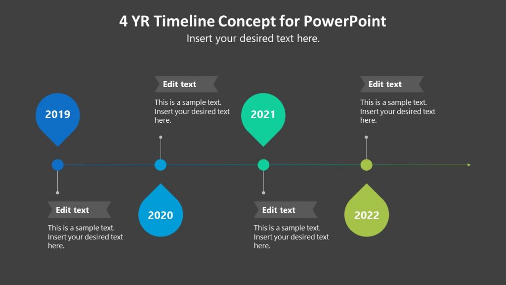 4 Steps Diagram Timeline Template - SlideModel