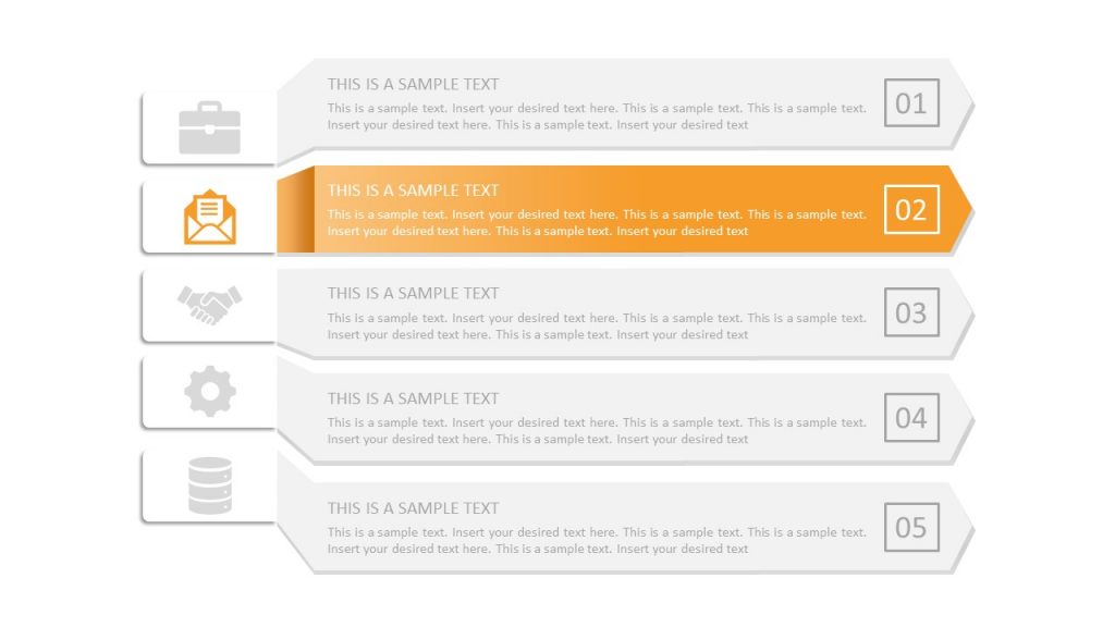 3D Style 5 Arrows Presentation - SlideModel