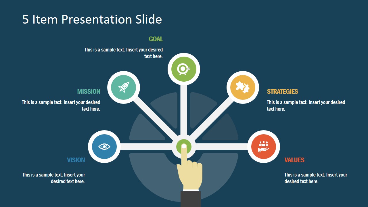 Free 5 Item Presentation Slide For PowerPoint Google Slides