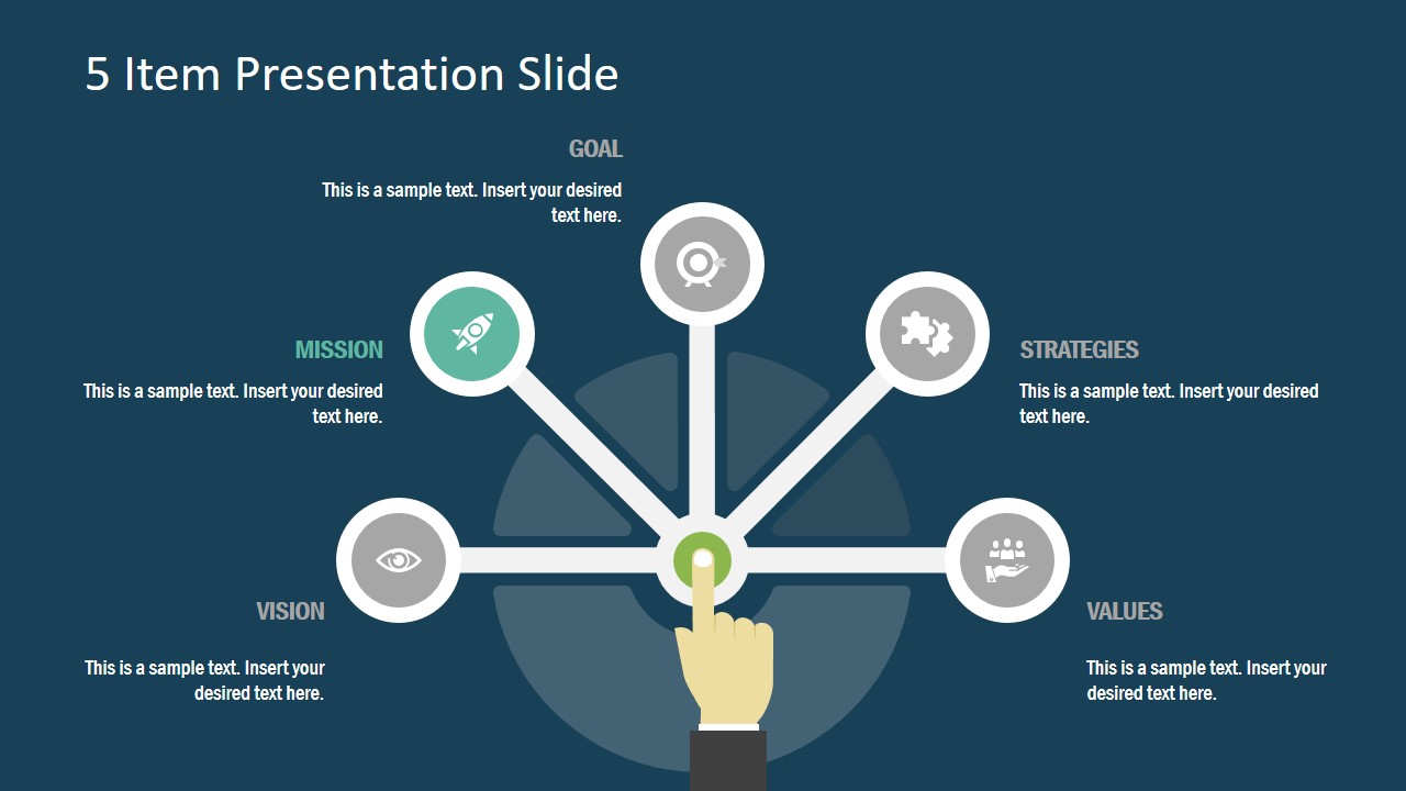 Free 5 Item Presentation Slide For PowerPoint Google Slides