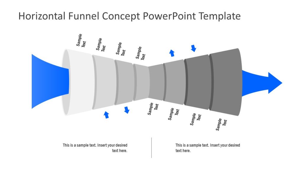 8 Steps Horizontal Funnel PowerPoint - SlideModel