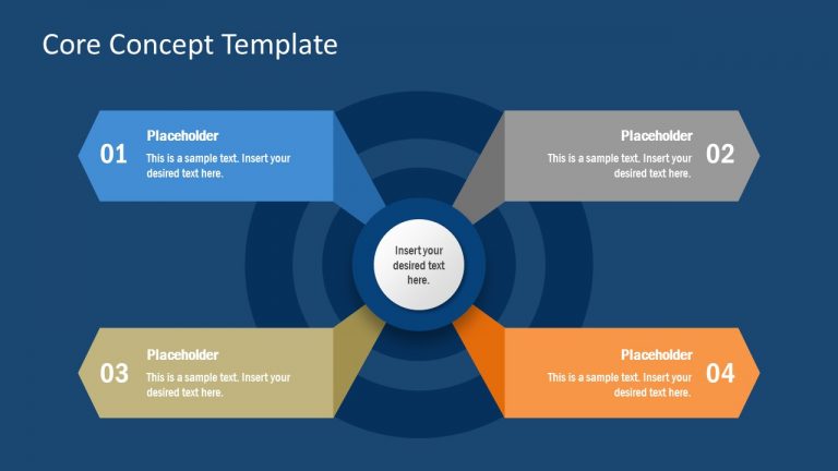4 Steps Core Concept PowerPoint - SlideModel