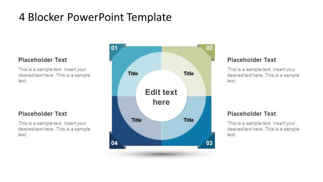 Template of 4 blockers Diagram - SlideModel
