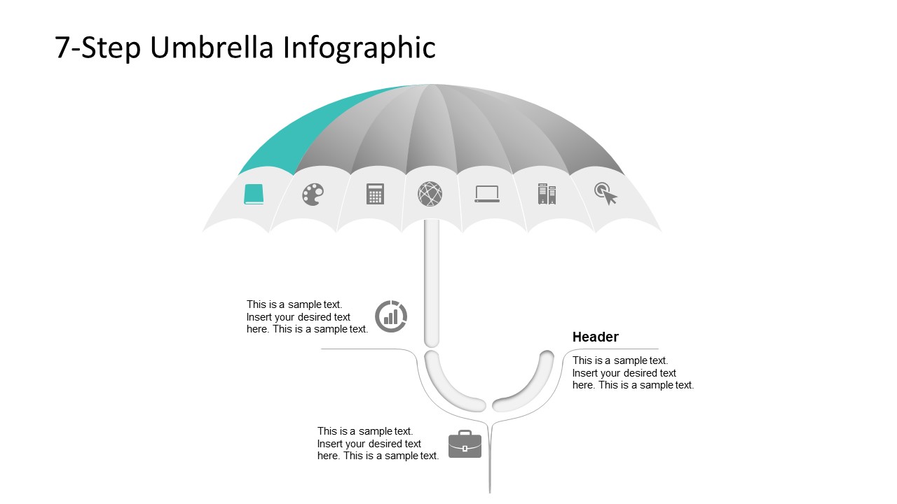 Free 7 Items Umbrella Infographic Template & Google Slides