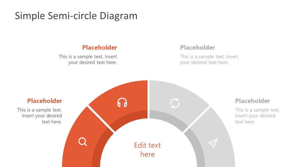 Presentation of 4 Item Semicircle - SlideModel