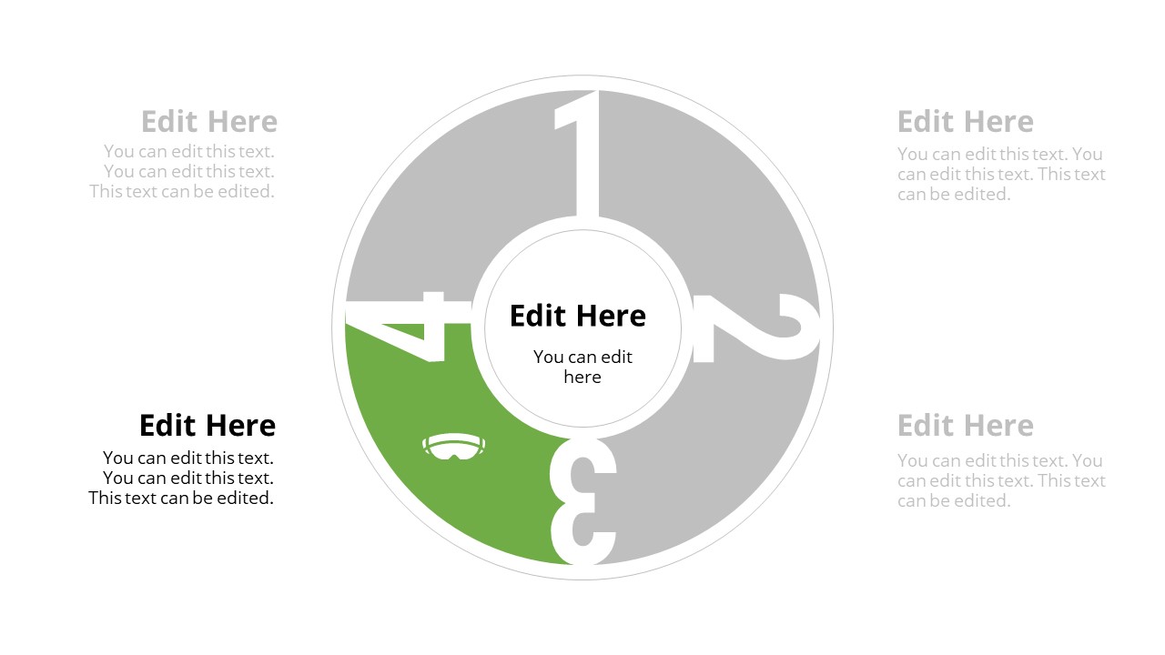 Free 4-Step Numbered Circular Infographic Diagram & Google Slides Free 4-Step Numbered Circular Infographic Diagram & Google Slides