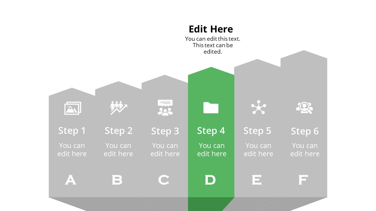 Free 6-Step Infographic Diagram for PowerPoint & Google Slides