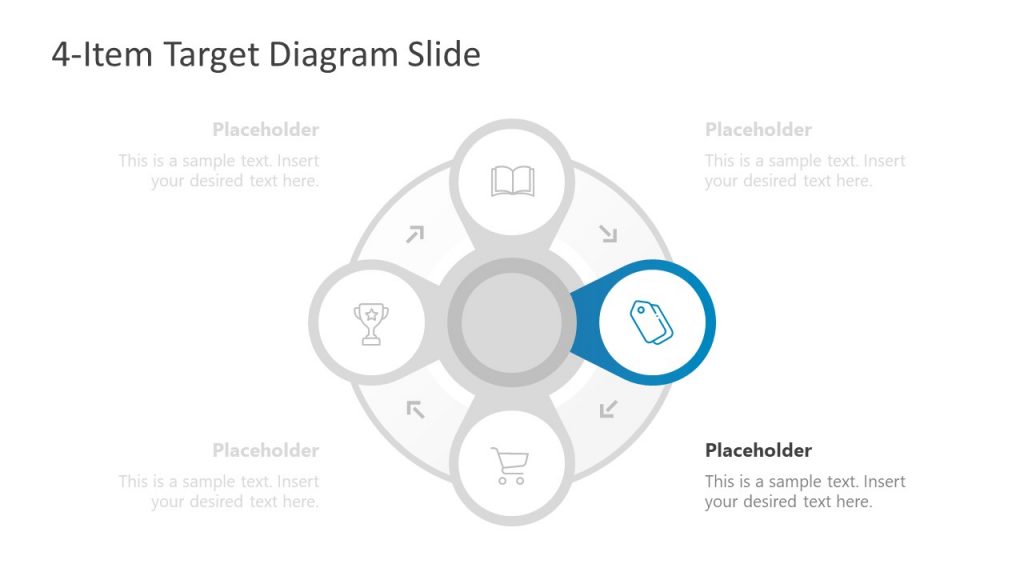 PowerPoint 4 Steps Target Diagram - SlideModel