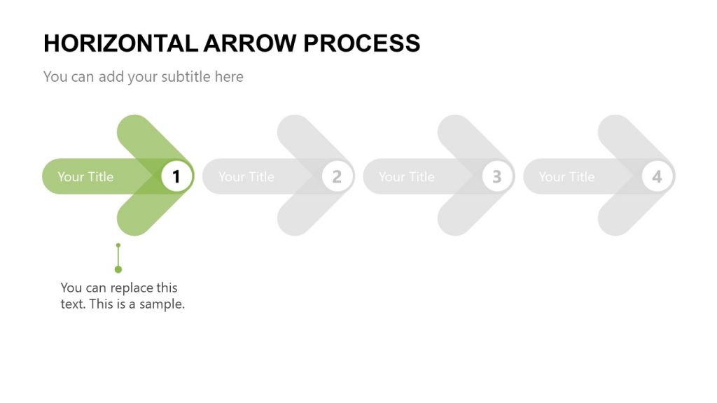 Arrow Shape Horizontal Step 1 PPT - SlideModel