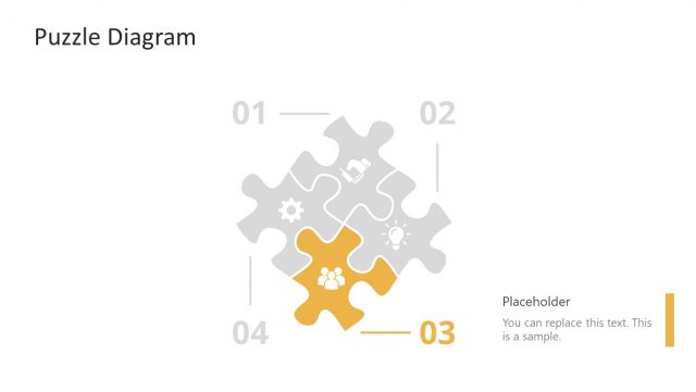 Step 3 Puzzle Diagram Shape PPT - SlideModel