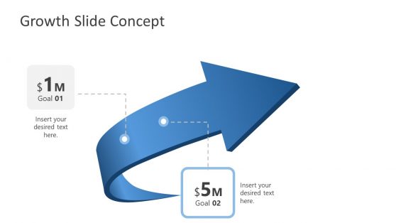 Growth Arrow Concept Step 2 Diagram PPT - SlideModel