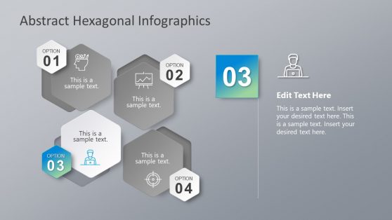 4 Hexagon Shapes Infographic PowerPoint - SlideModel