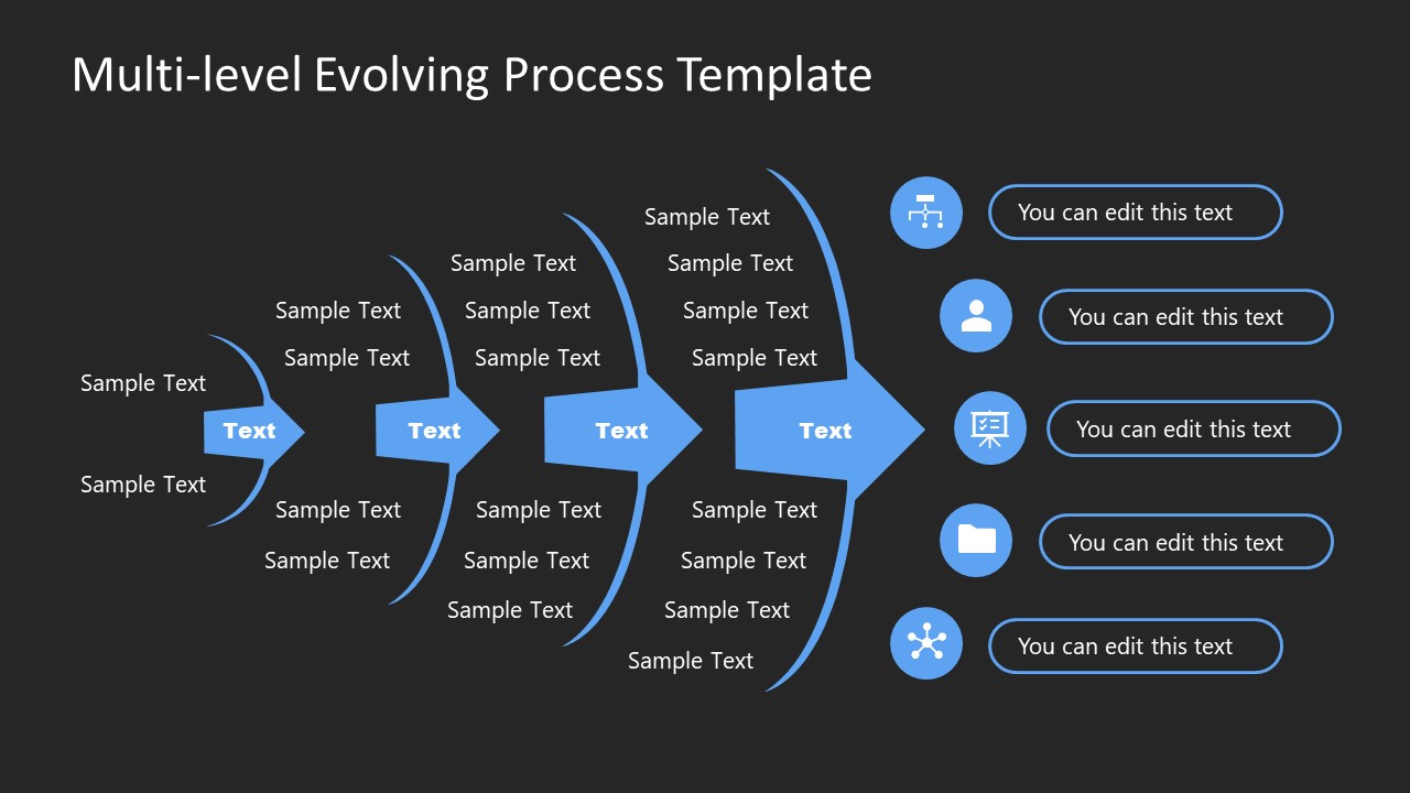 Free Multi-level Evolving Process PowerPoint Template & Google Slides