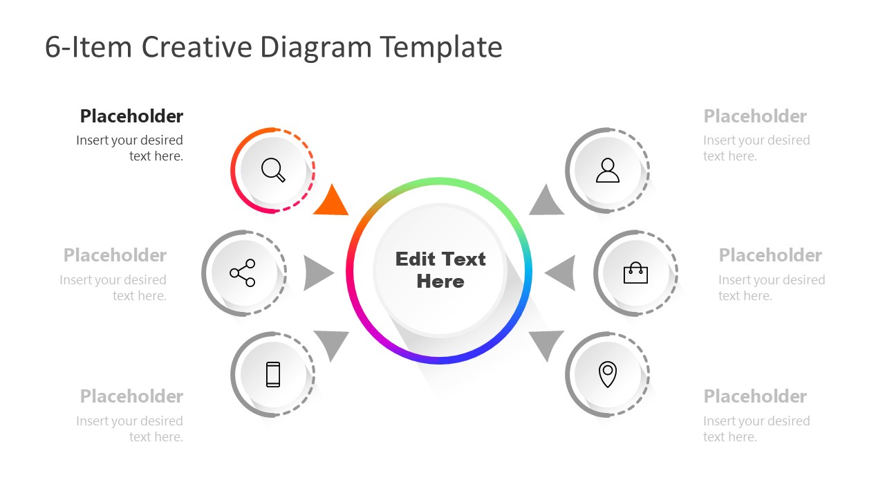 Free 6-Step Creative Colorful Diagram Template for PowerPoint & Google ...