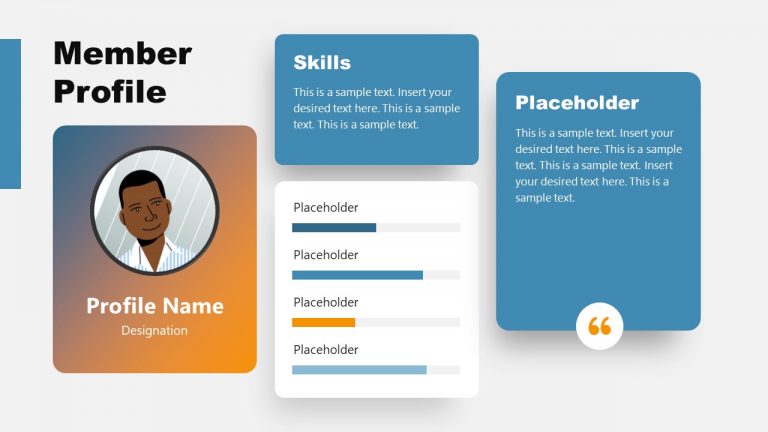 Members Profile Template Design - SlideModel