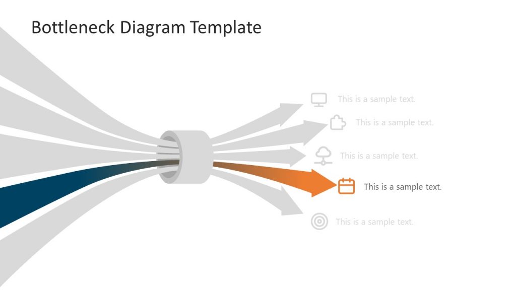 Arrow Template Step 4 Bottleneck PowerPoint - SlideModel
